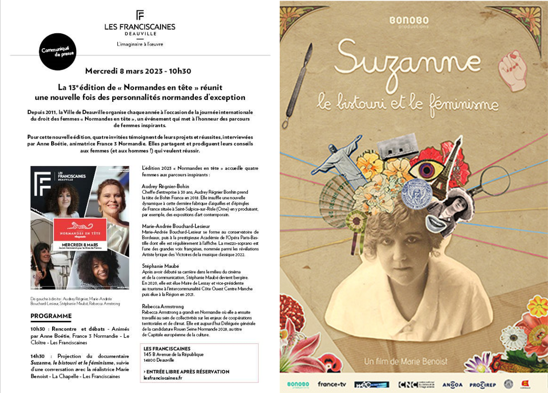 Normandes en Tête 2023 8 mars 2023 : Suzanne Noël "Le bistouri et le ...